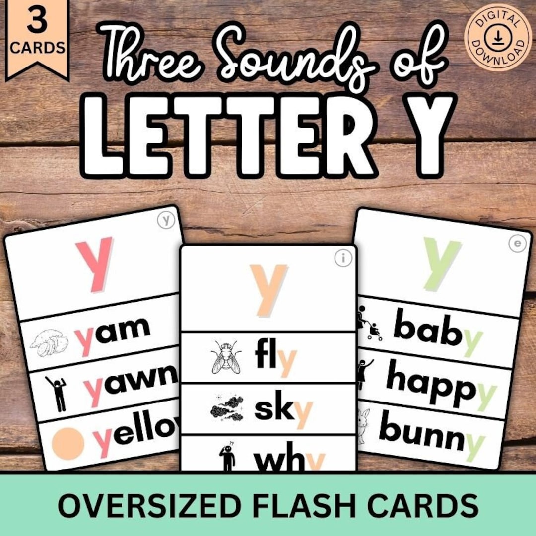 Three Sounds of Letter Y, Y as a Vowel, Y Consonant Sound, Phonics ...