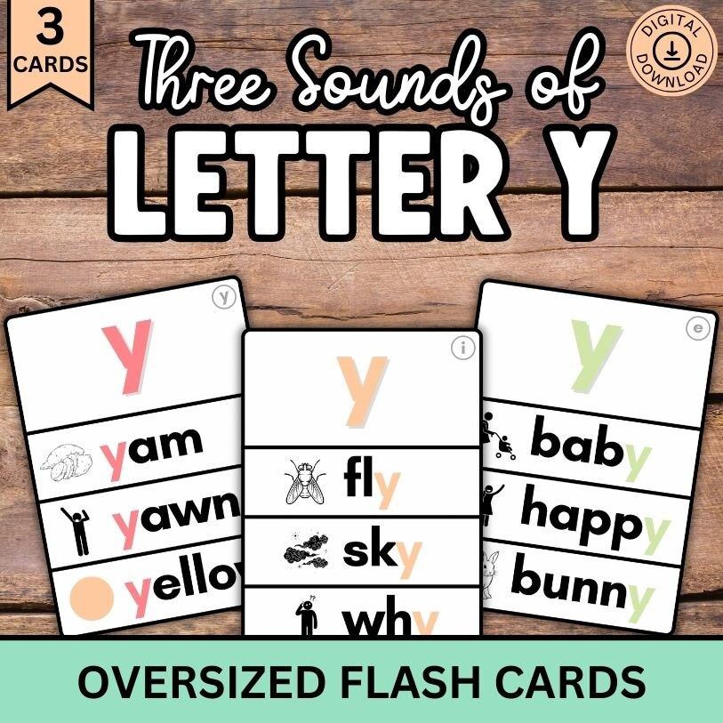 Three Sounds of Letter Y, Y as a Vowel, Y Consonant Sound, Phonics ...
