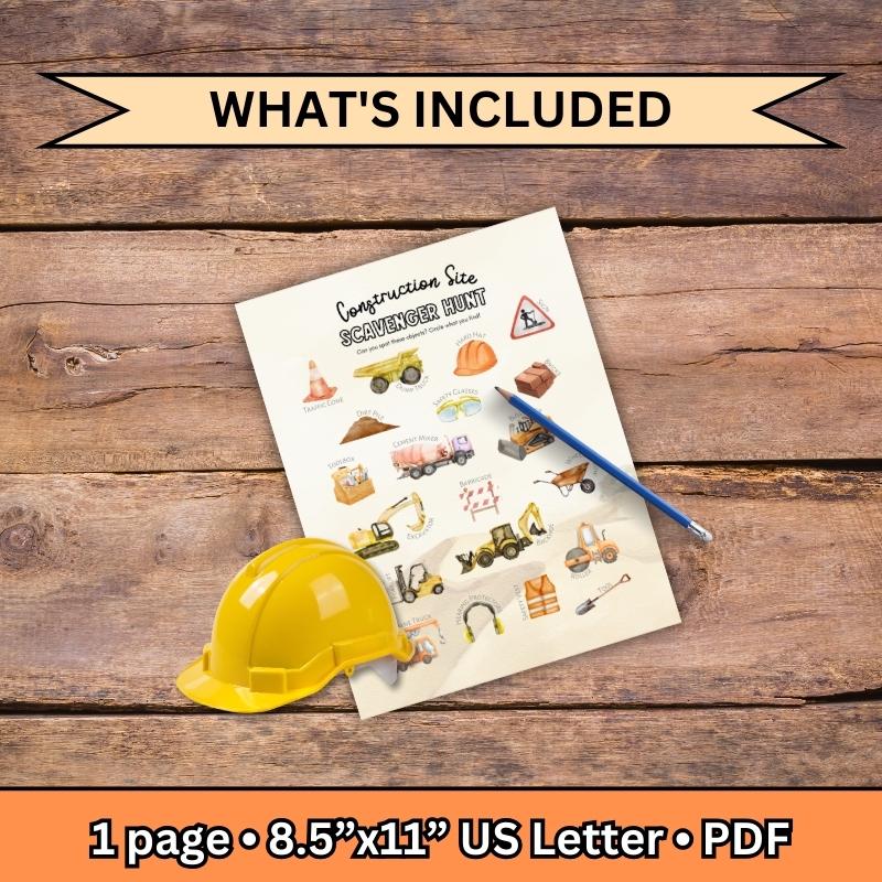 Scavenger Hunt for Kids, Driving Game, Construction Site, Scavenger Hunt, Car Games, Family ...