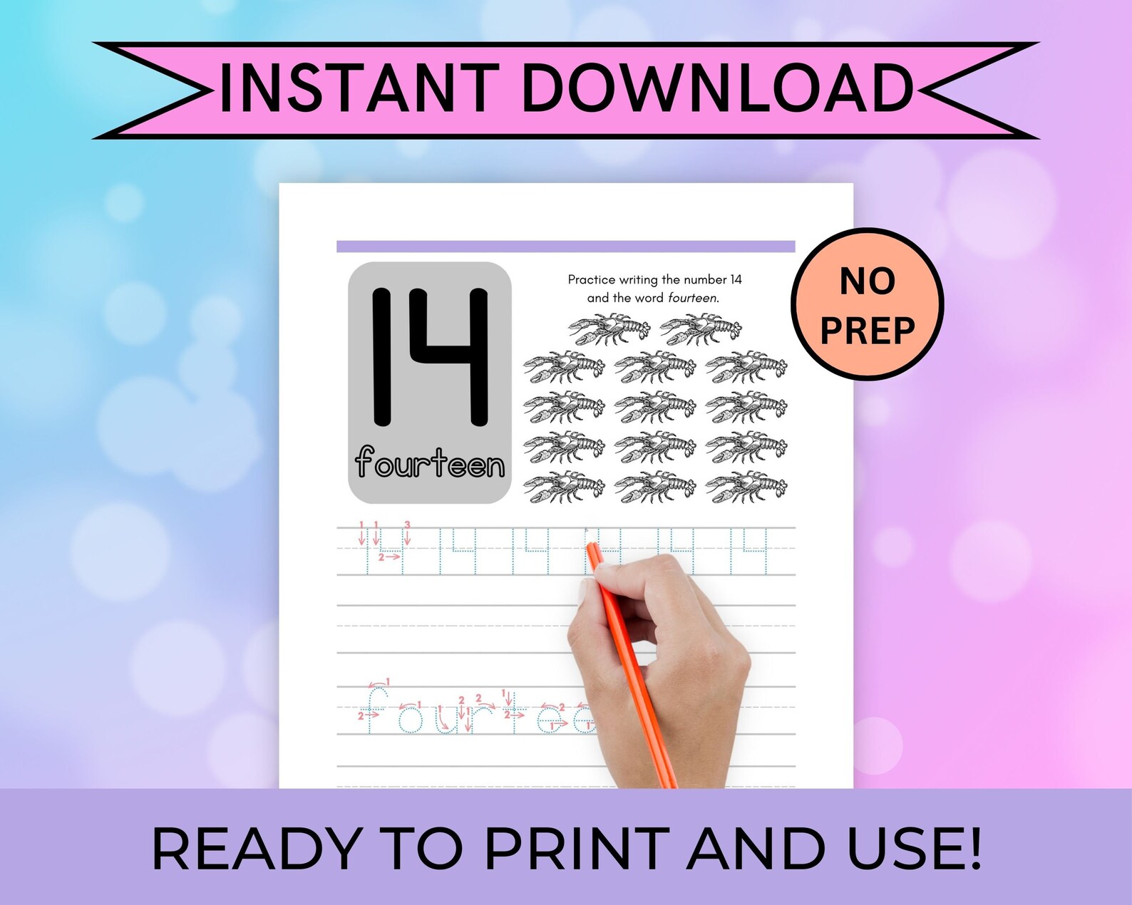 Number Tracing Worksheets, Counting Numbers 11-20, Preschool ...