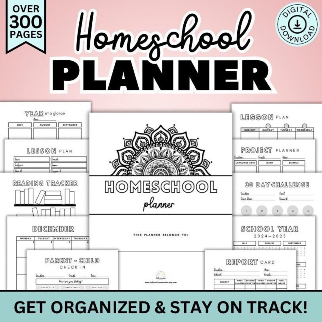 Homeschool Planner, Printable, 2025, Lesson Planner, Planner Homeschool ...