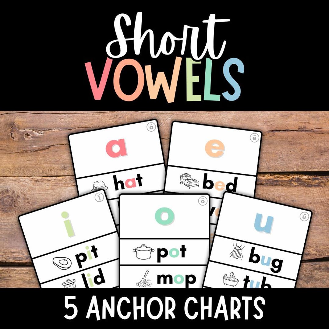 Short Vowel Anchor Chart Short Vowel Poster for Classroom Short Vowel ...
