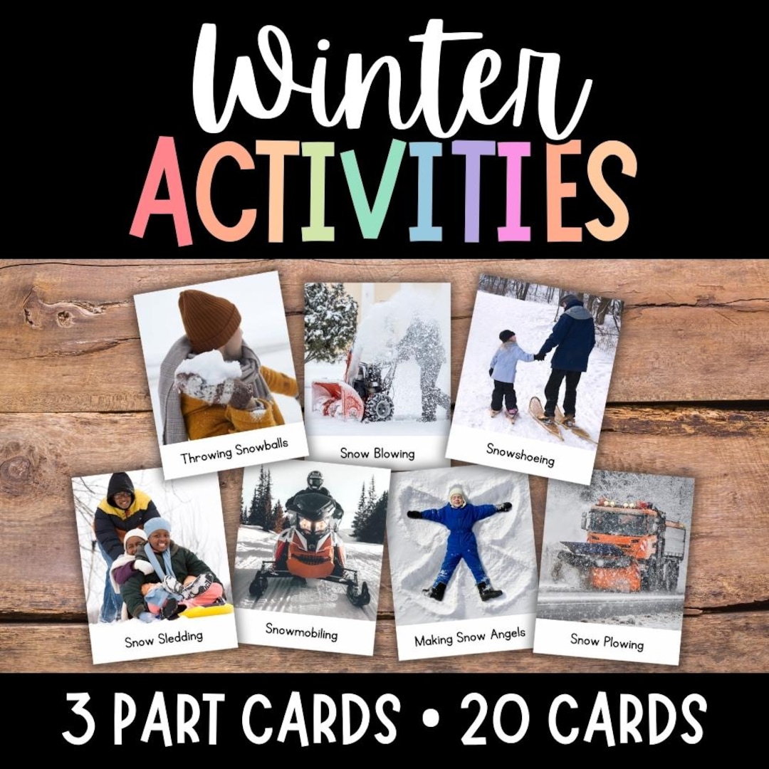 Winter Nomenclature, 3 Part Cards, Winter Activities, Montessori ...