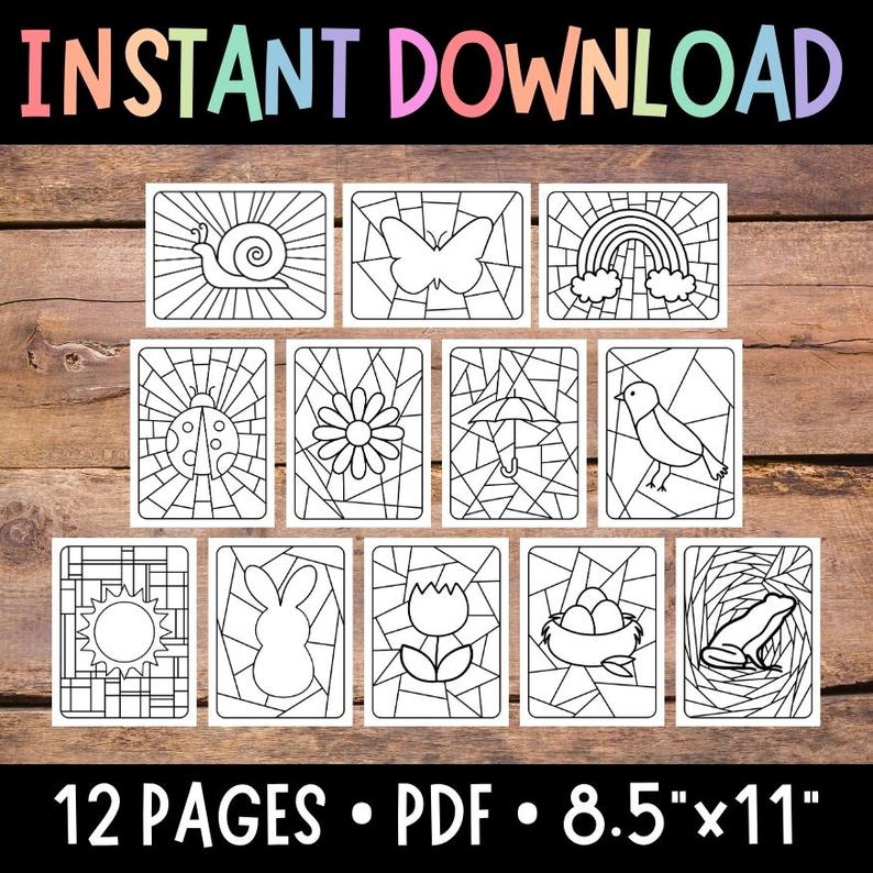 SPRING Coloring Pages, Spring Coloring Sheets, Pop Art Coloring Pages ...