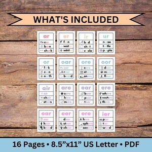 R Controlled Vowel, Flash Cards, Printable, Bossy R Chart, Word Wall ...