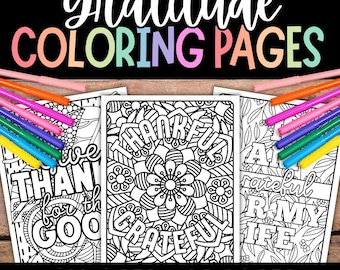 Gratitude Coloring, Thanksgiving Coloring Pages, Gratitude Coloring ...