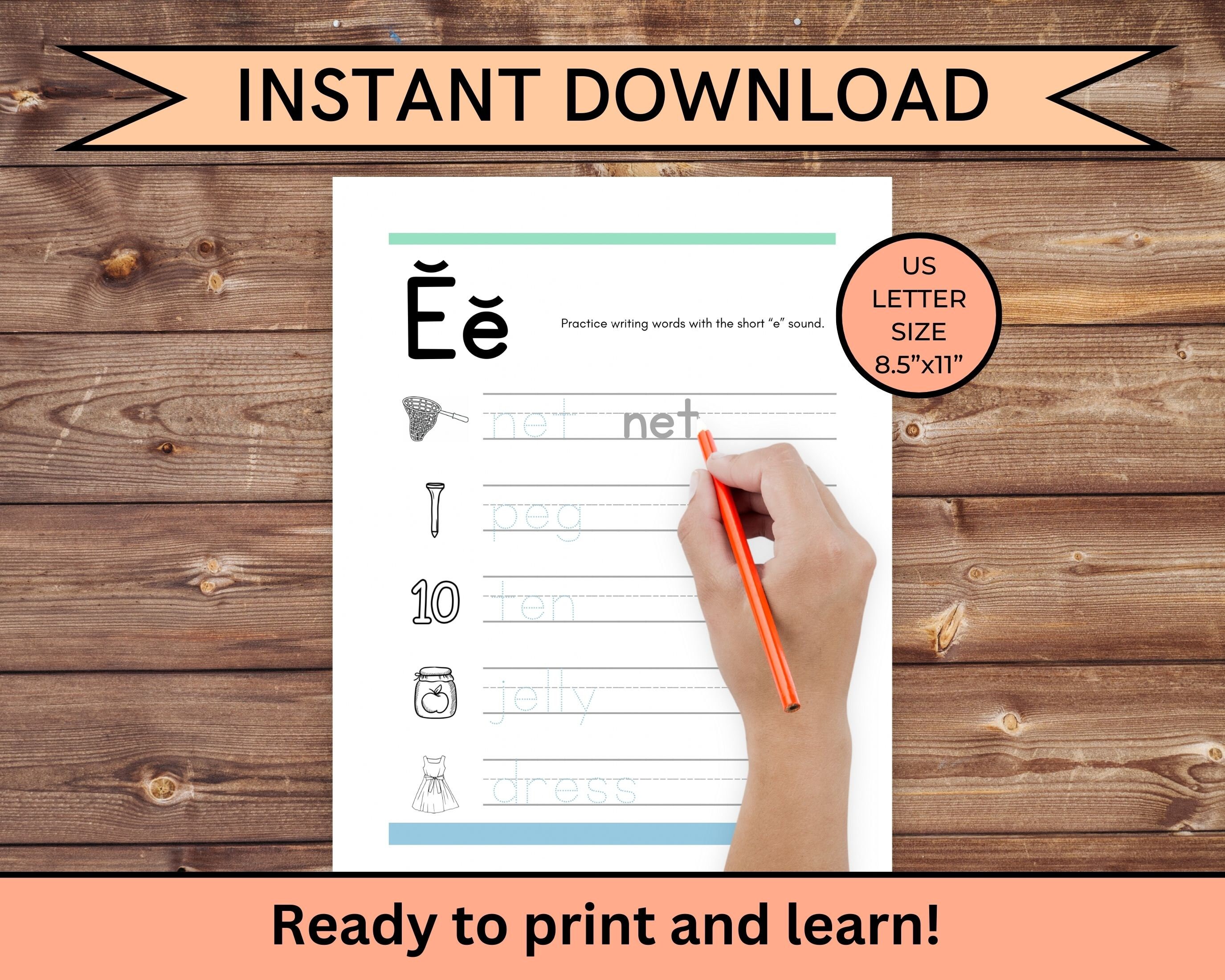Printable Vowel Worksheets, Short and Long Vowel Sounds, Vowel Practice ...