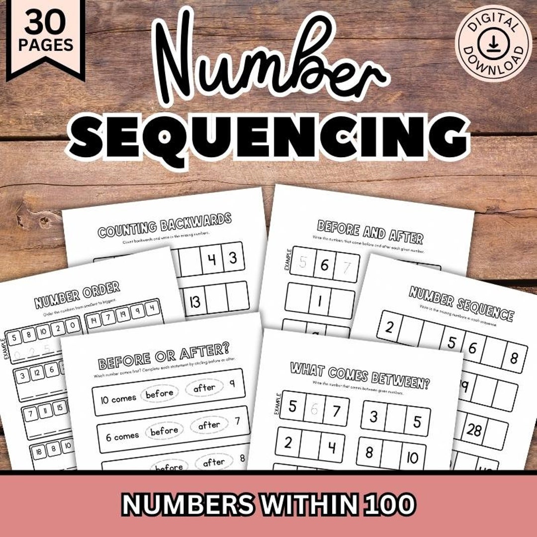 Counting Worksheets, Number Sequencing, Number Order, Counting Practice ...