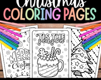 Christmas Coloring Pages, Christmas Pop Art, Holiday Coloring, Xmas ...