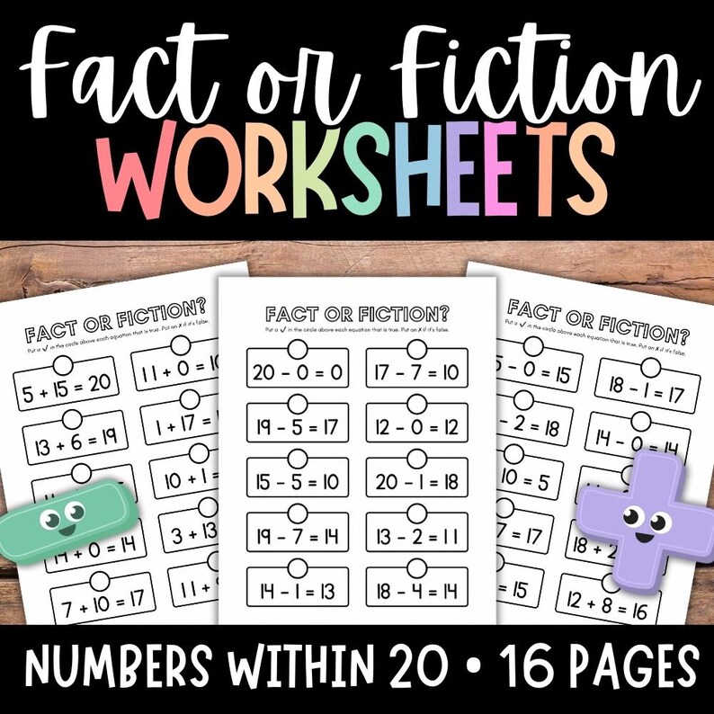 Math Within 20, Equations Within 20, Addition Within 20, Subtraction ...