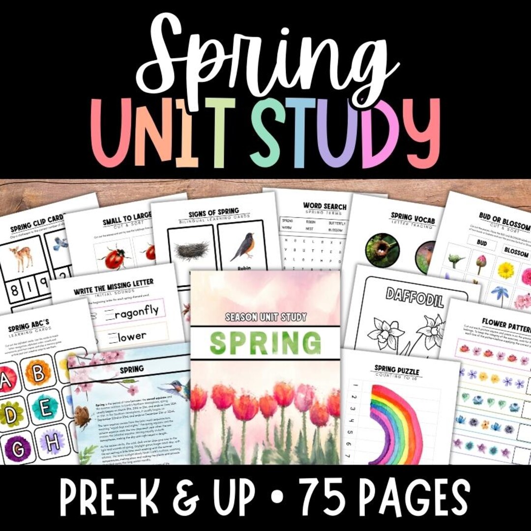 Spring Unit Study, Spring Worksheets, Spring Pages, Nature Unit Study ...