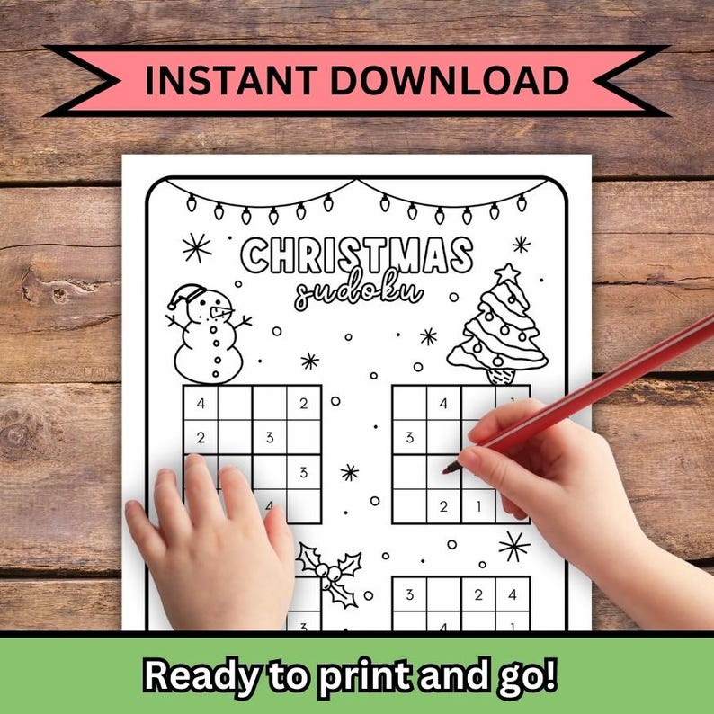 Christmas Sudoku, Christmas Activity, Math Games, Sudoku Puzzles ...