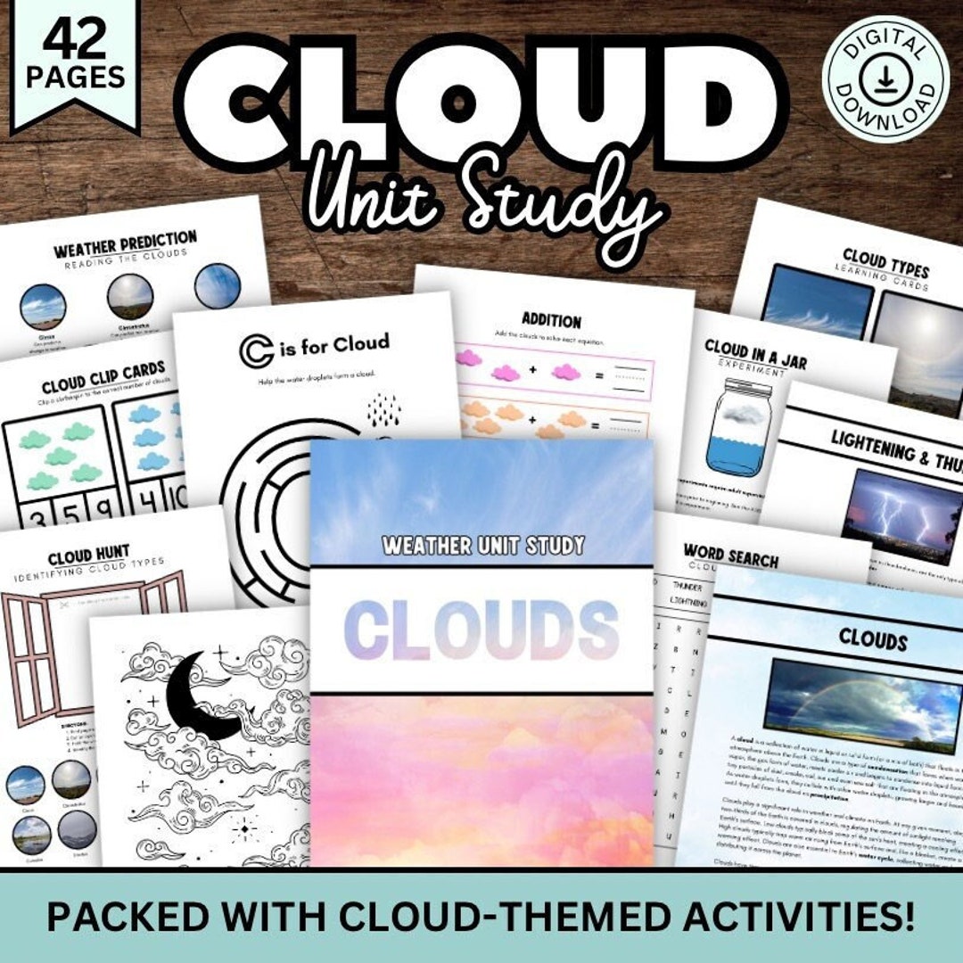 Clouds Unit Study, Science Study Unit, Cloud Unit Study, Homeschool ...