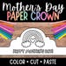 Mother’s Day Craft, Mom Paper Crown, Mothers Day Activities, Paper ...