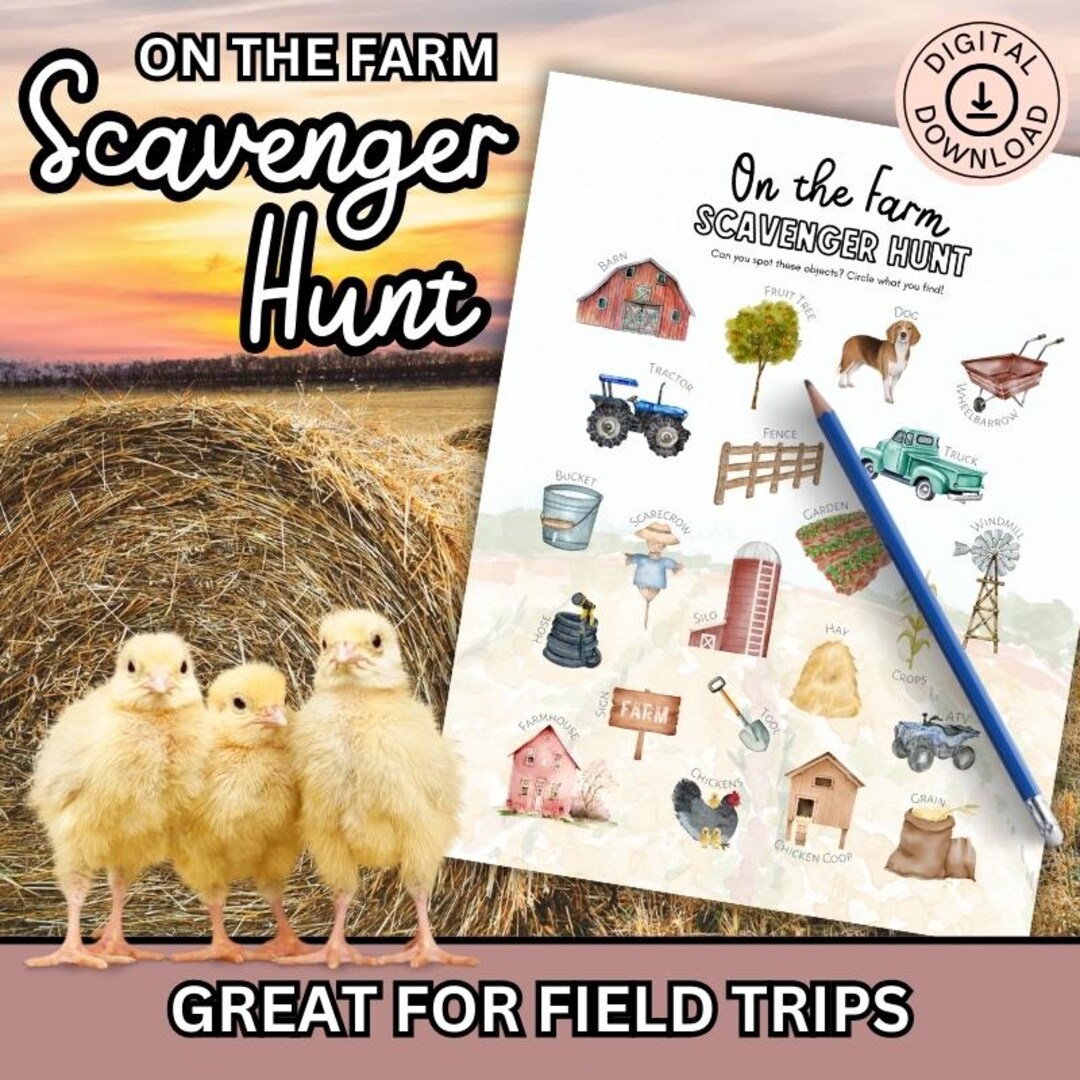 Scavenger Hunt for Kids, Scavenger Hunt Farm, Scavenger Hunt, Outdoor ...