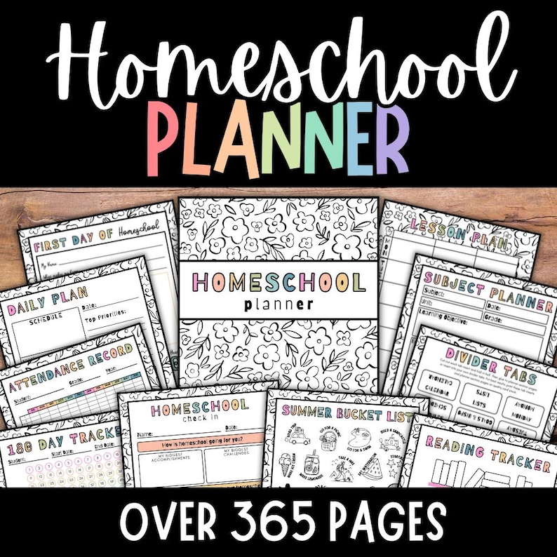 Homeschool Planner Printable, Homeschool Planner, 2025, 2026, 2027 ...