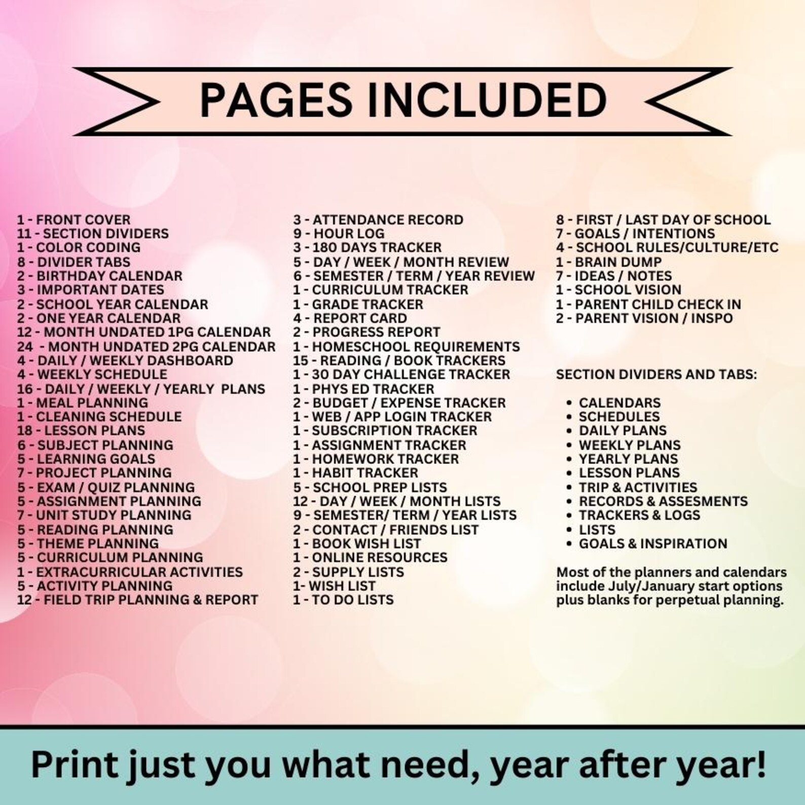 Homeschool Planner, Homeschool Planner Printable, Printable Homeschool ...