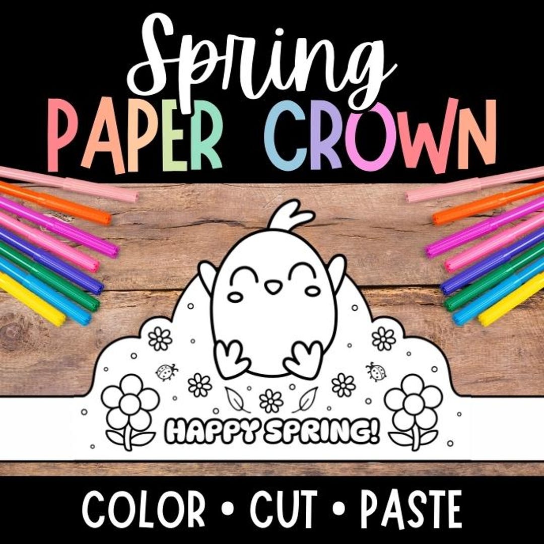 SPRING Craft, Spring Paper Crown, Spring Activities, Chick Headband ...