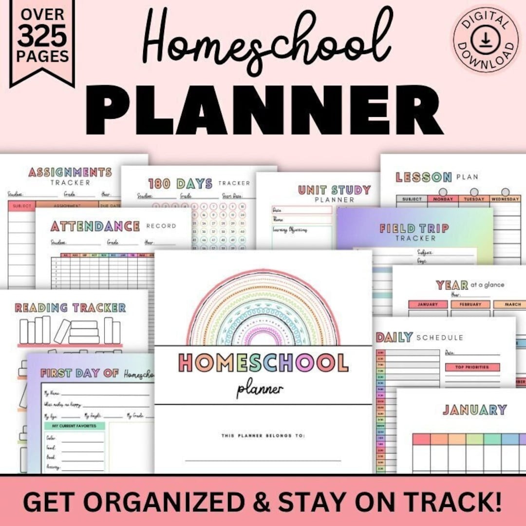 Homeschool Planner Printable, Homeschool Planner 2025, Homeschool ...