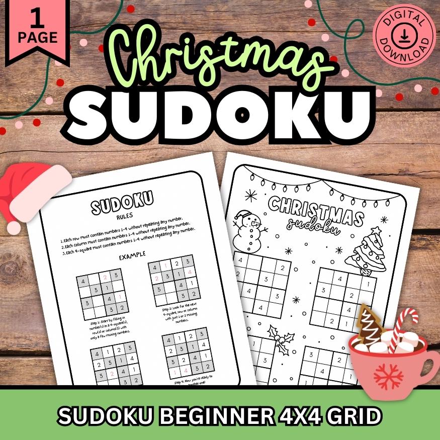Christmas Sudoku, Christmas Activity, Math Games, Sudoku Puzzles ...