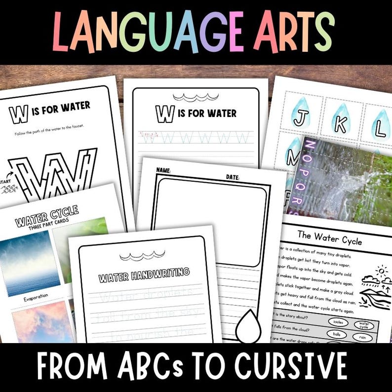 Water Cycle Unit Study, Science Study Unit, the Water Cycle, Earth ...