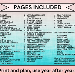 Homeschool Planner Printable, Homeschool Planner 2023 2024 2025 ...