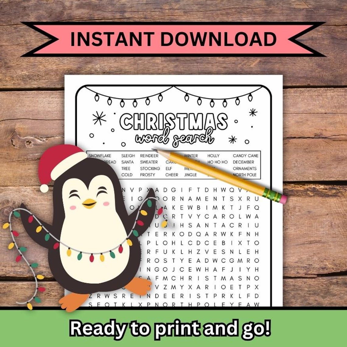 Christmas Word Search, Christmas Party Games, Christmas Games ...
