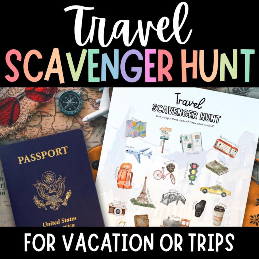 Travel Scavenger Hunt for Kids: Printable Family Game (PDF) - Etsy