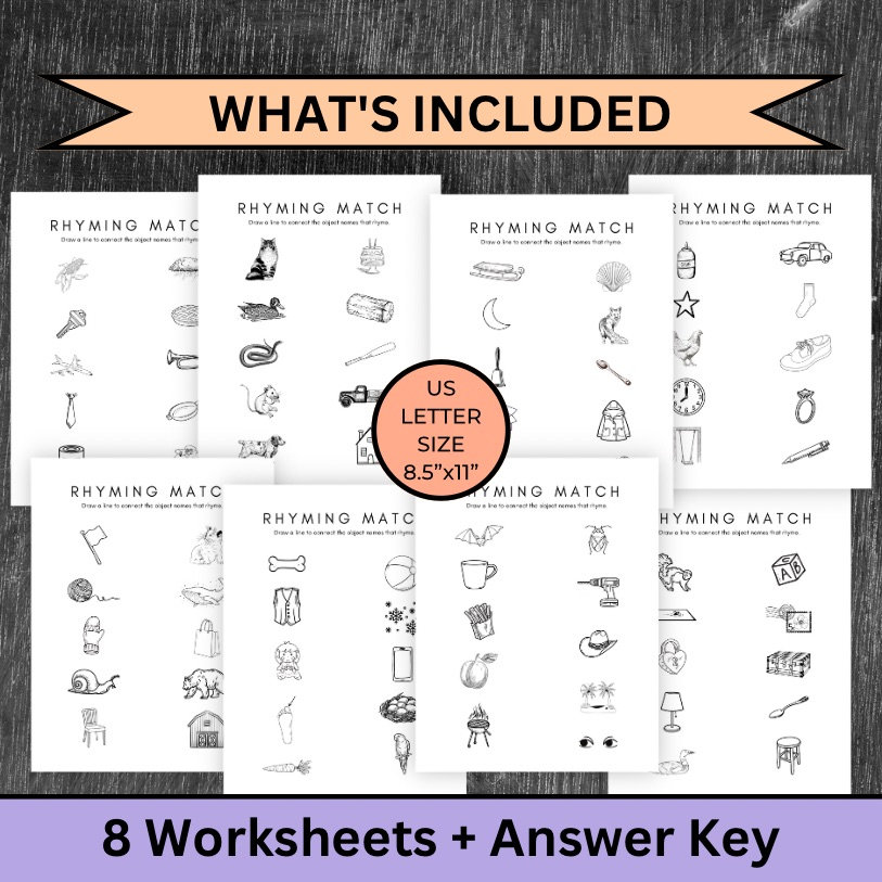 Rhyming Worksheets, Visual Discrimination Activities, Discernment ...
