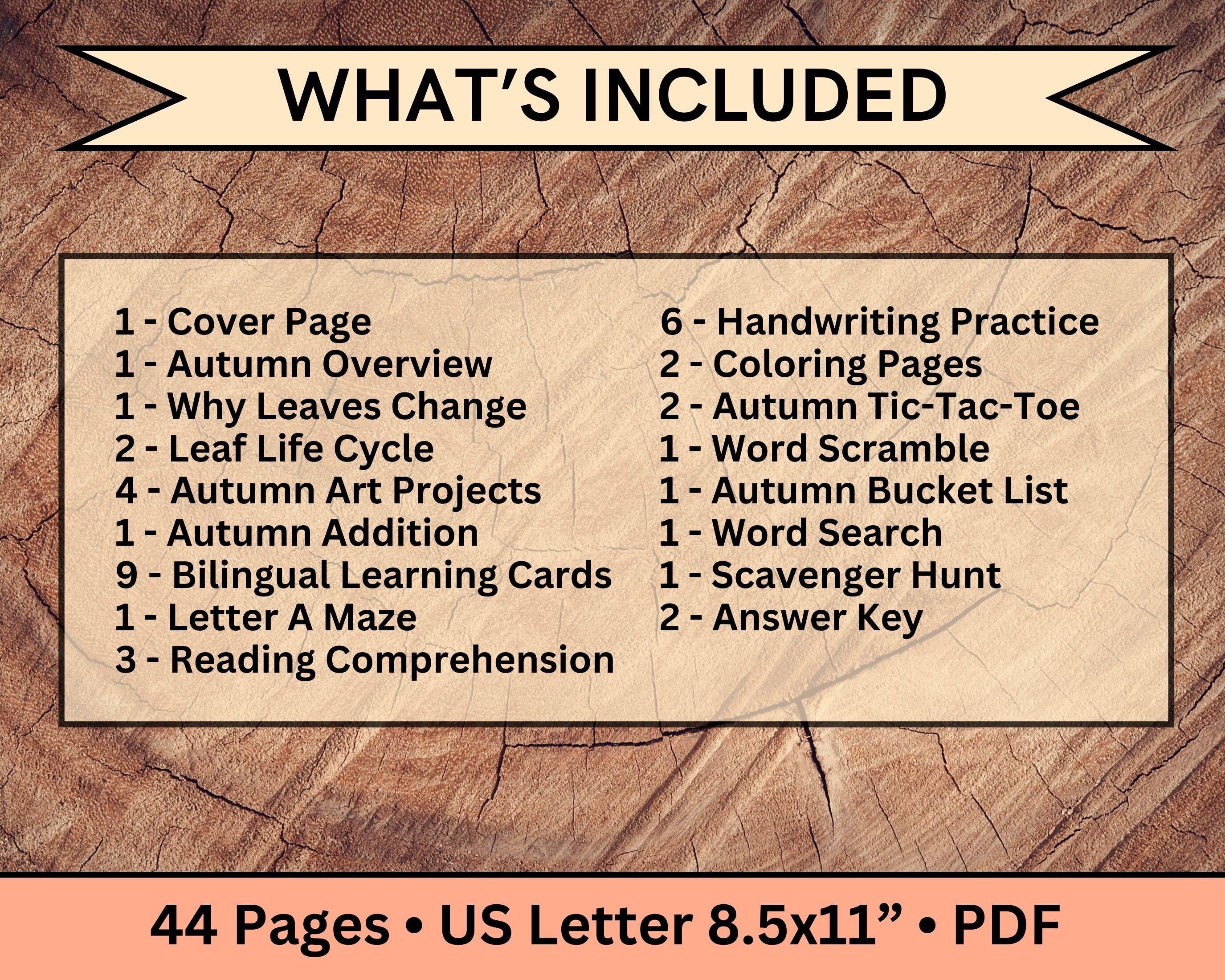 Autumn Unit Study Science Study Unit Fall Unit Study Fall - Etsy