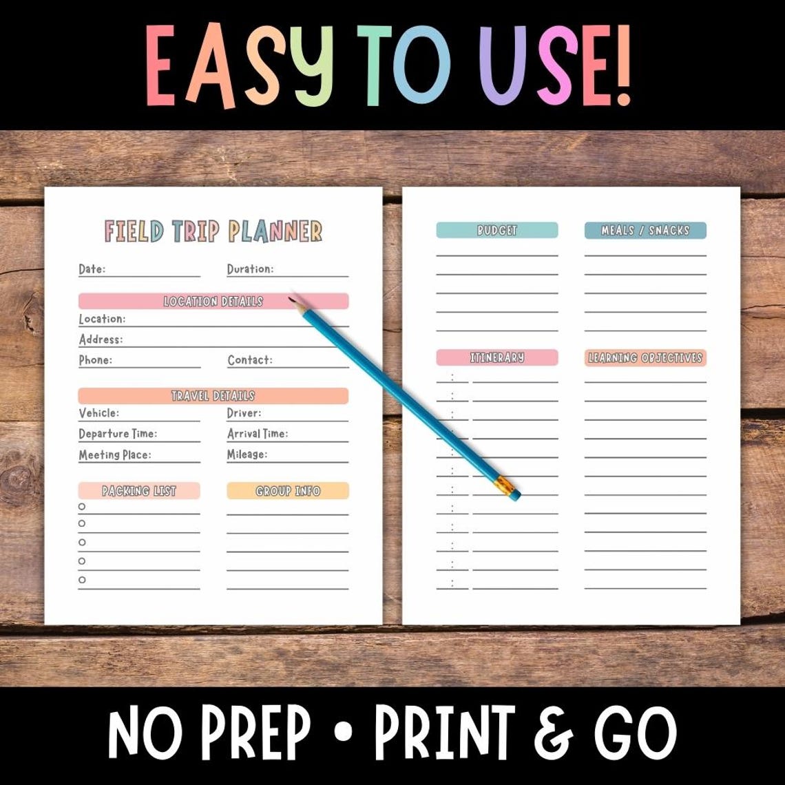 Field Trip Planner, Field Trip Planning, School Outing Planner, Plan a ...