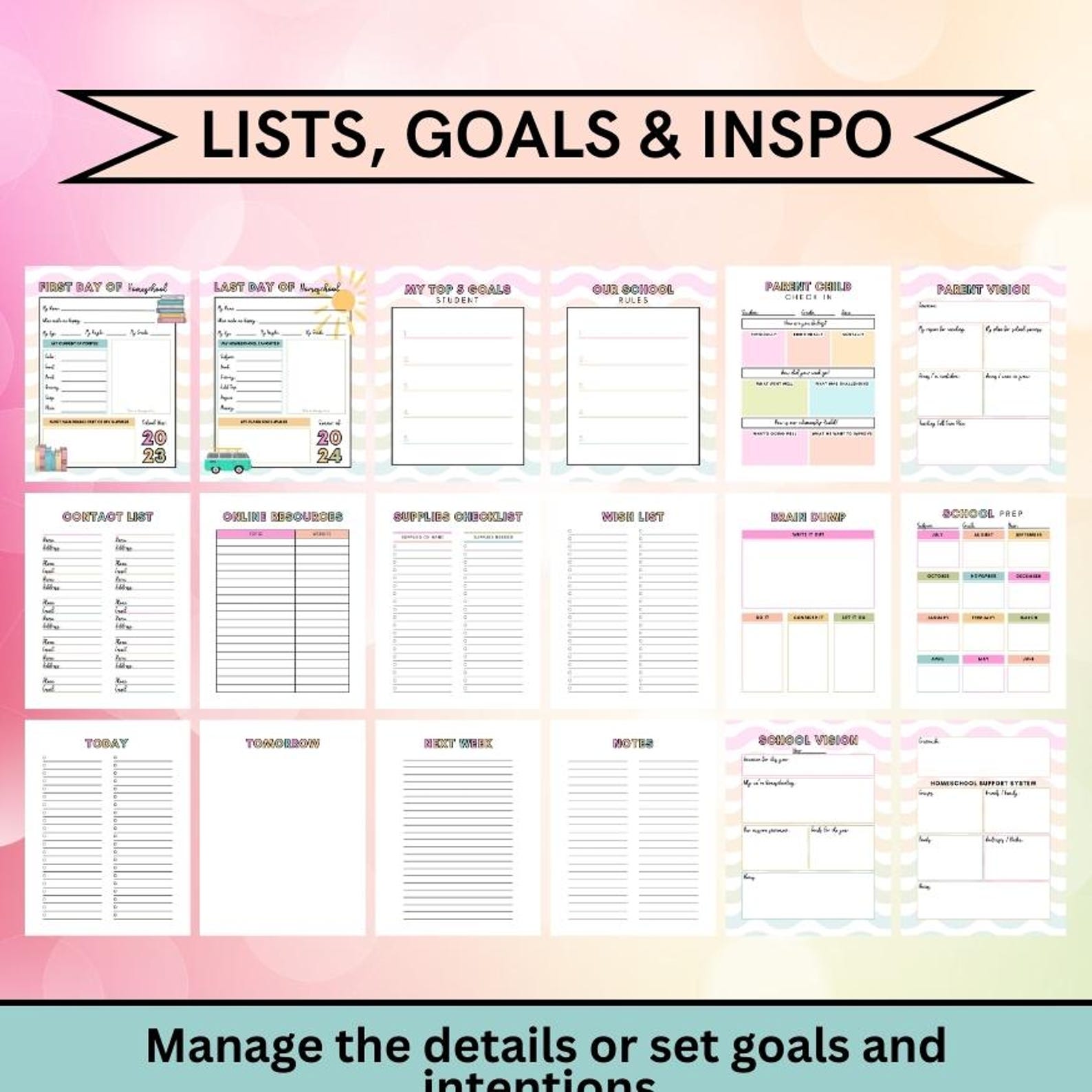 Homeschool Planner, Homeschool Planner Printable, Printable Homeschool ...