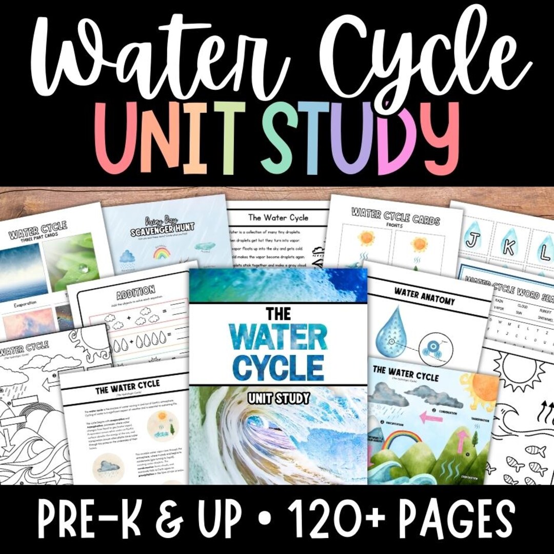 Water Cycle Unit Study, Science Study Unit, the Water Cycle, Earth ...