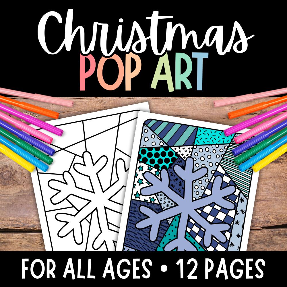 Christmas Coloring, Christmas Pop Art, Holiday Coloring Pages, Xmas ...