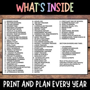 Homeschool Planner, Homeschool Planner Printable, 2025, 2026, Multi ...