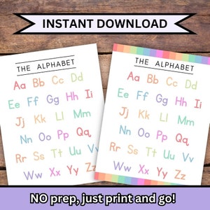 Alphabet Poster, Alphabet Chart, ABC Poster, ABC Chart, Abcs Poster ...