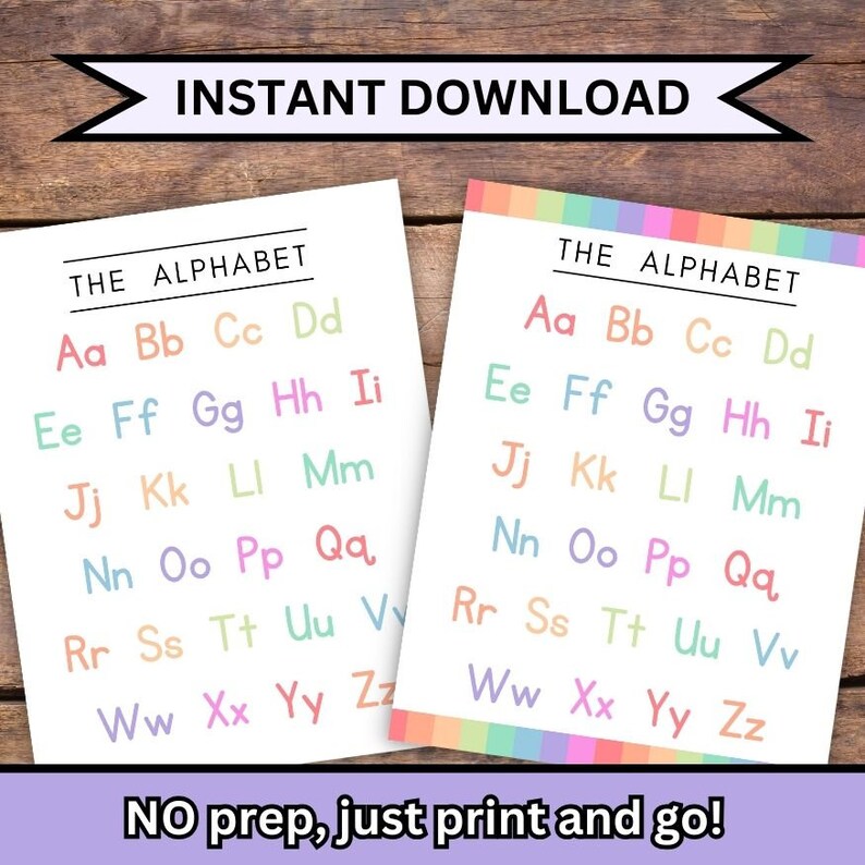 Alphabet Poster, Alphabet Chart, ABC Poster, ABC Chart, Abcs Poster ...