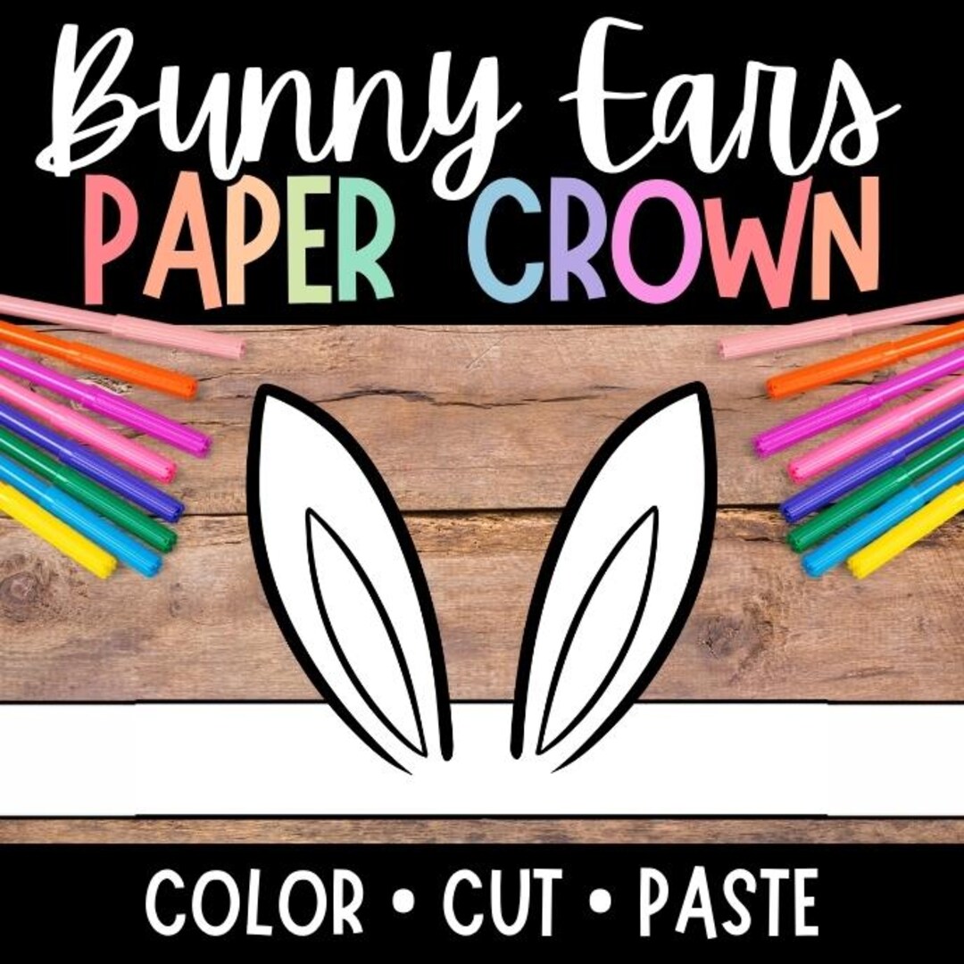 EASTER Bunny Craft, Bunny Ears Paper Crown, Easter Activities, Rabbit ...