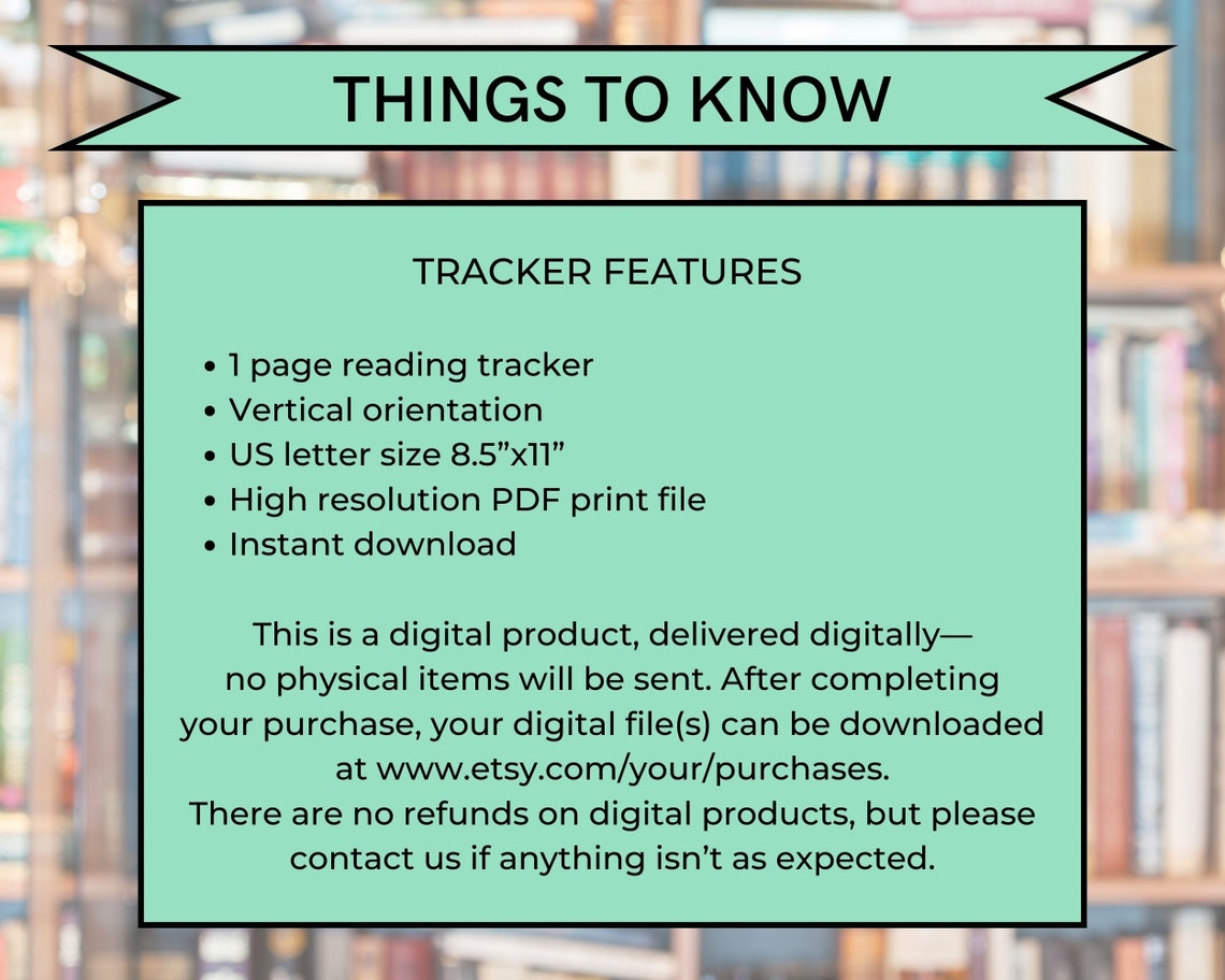 Reading Tracker Printable, Reading Log for Adults or Kids, Reading Log ...