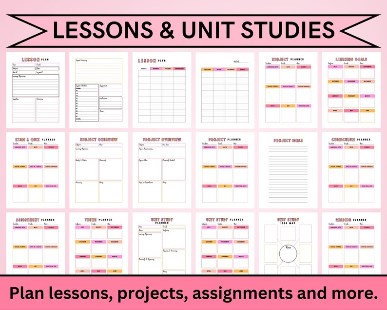 Homeschool Planner Printable Homeschool Planner 2023 2024 - Etsy