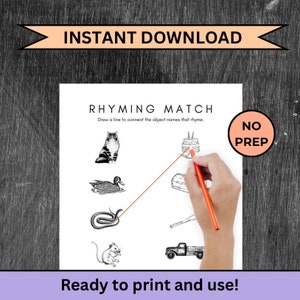 Rhyming Worksheets, Visual Discrimination Activities, Discernment ...