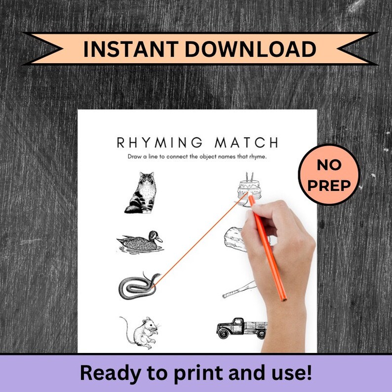 Rhyming Worksheets, Visual Discrimination Activities, Discernment ...