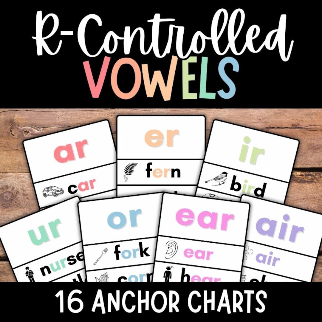R Controlled Vowels Anchor Chart, Bossy R Anchor Charts, Phonics, Classroom Posters ...