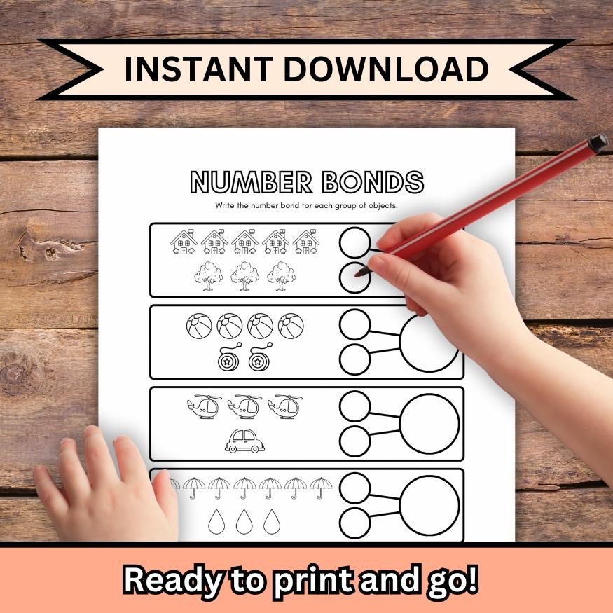 Number Bonds Activities, Kindergarten Math, Composing and Decomposing ...