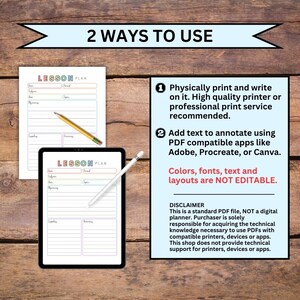 Lesson Plan Printable, Lined Daily Lesson Planner, Teaching Plan Sheet ...