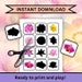 Flower Silhouette Matching Cards, Spring Card Game, Activity, Pattern ...