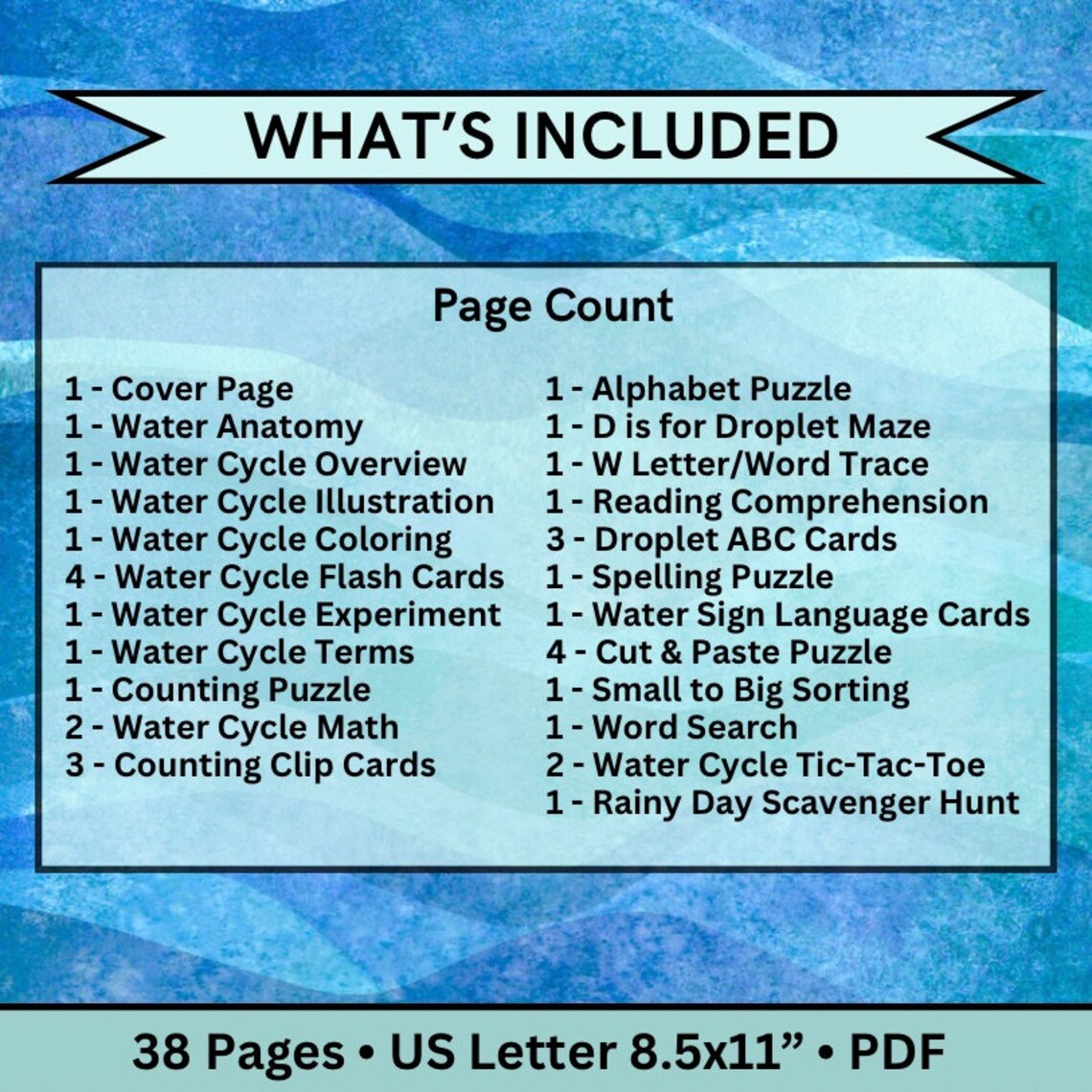Water Cycle Unit Study, Science Study Unit, Water Unit Study ...
