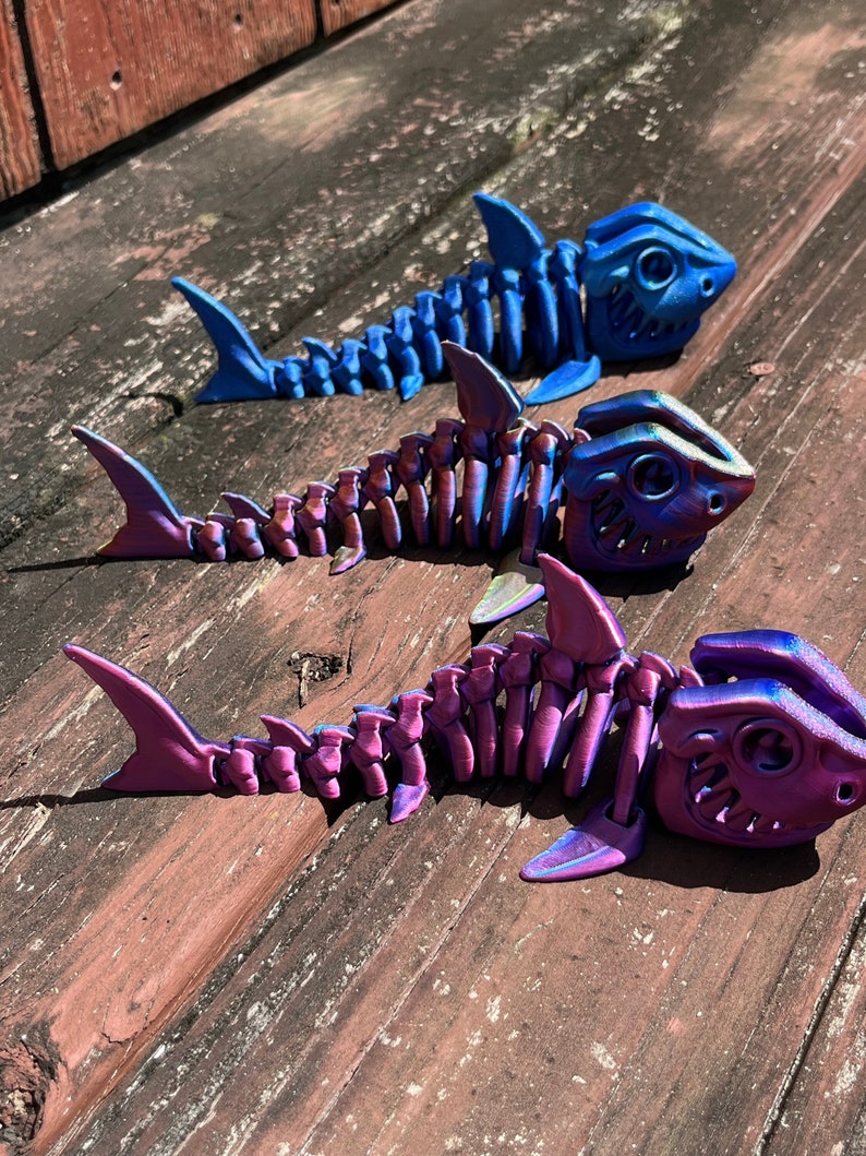 3D Printed Flexible Shark - Etsy