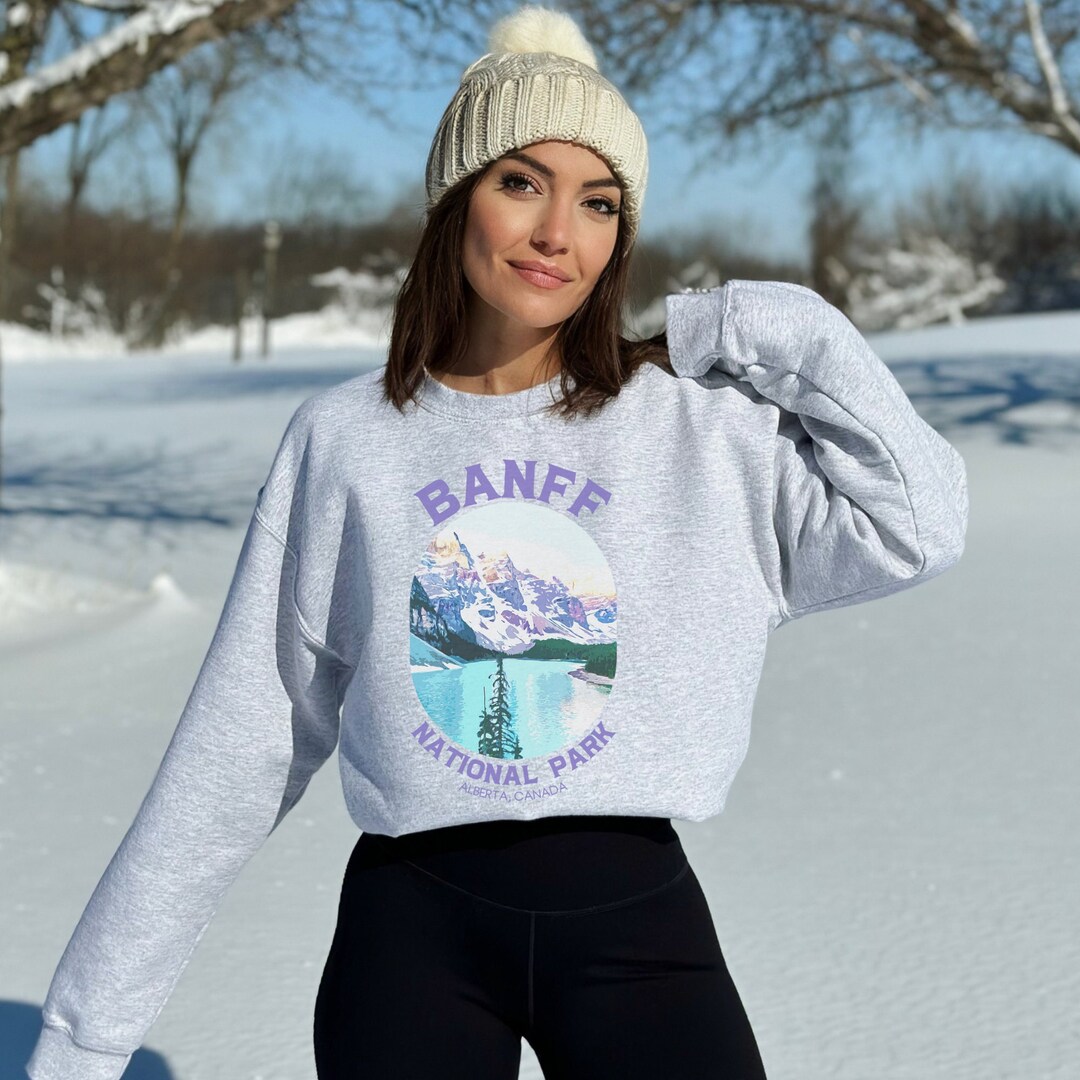 Banff National Park Sweatshirt: Rocky Mountains Graphic Crewneck - Etsy