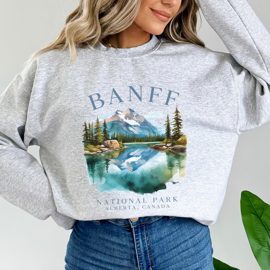 Banff National Park Sweatshirt, Rocky Mountains Graphic, Vintage ...